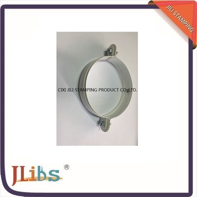 White Galvanised Steel M7 Cast Iron Pipe Clamps With Riveted Nuts