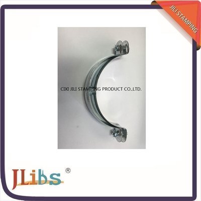 Galvanised Steel M8 / M7 Down Pipe Clamps Hexagonal Side Screws