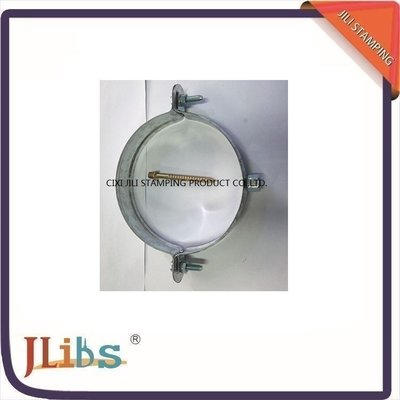 Customised Galvanised Steel Hanging Pipe Clamps Riveted Nut M7 / M8