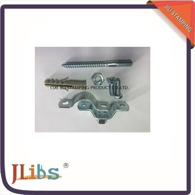 Customized Galvanized Steel Industrial Pipe Clamps With Plastic Anchor