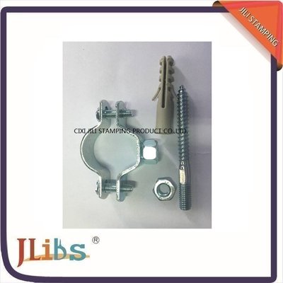 Carbon Steel ST12 G Pipe Clamp Fittings With Nut Screw / Plastic Anchor