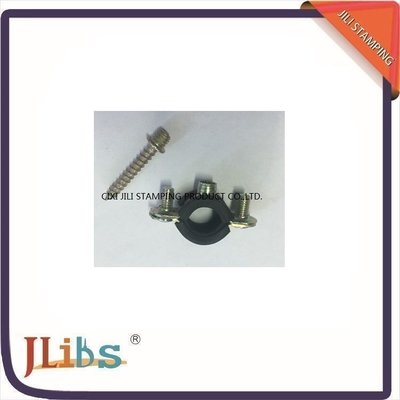 Multicolor Pleated Superfines Single Pipe Clamps , M6 ST12 Carbon Steel Pipe Clamps