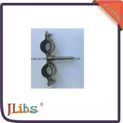 Double Wall Mount  Pipe Clamp M7 Withinner EPDM Rubber With Screw , 1 Inch Pipe Clamp