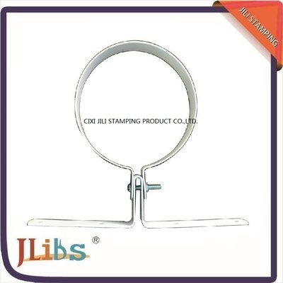 White Painting Gas Pipe Clamp ,124mm Pipe Bracket Clamp Corrosion Resistance