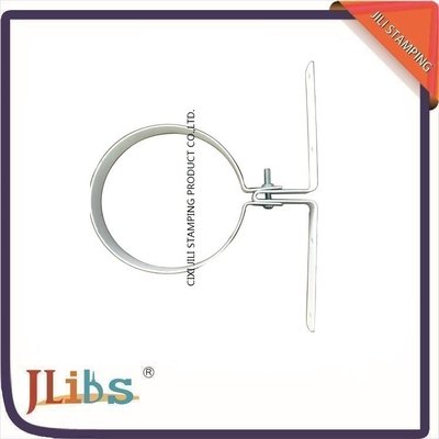 White Painting Gas Pipe Clamp ,124mm Pipe Bracket Clamp Corrosion Resistance
