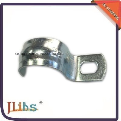 Zinc Galvanized Hydraulic Tube Saddle Clamps / Saddle Pipe Clips Vertical Without Rubber