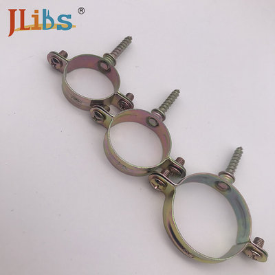 Saddle Clamp Pipe Support  M7 Without Rubber Pipe Saddle Clamp Yellow Zinc Galvanize
