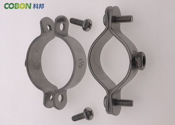 Welding Type Stainless Steel Pipe Clamps Hex Nut M8 Or M10 Without Rubber