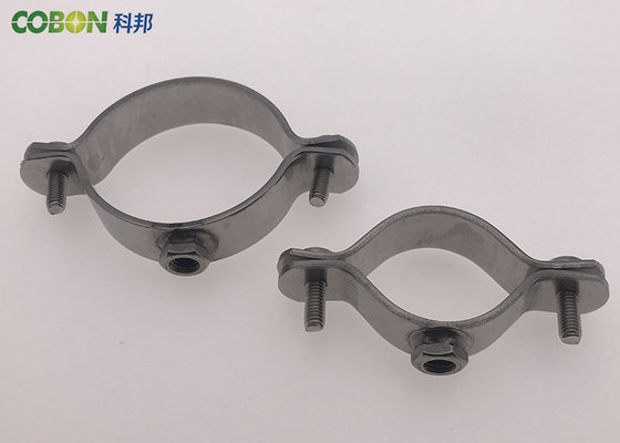 Welding Connection Stainless Steel Pipe Clamps With Coating Sandblasting Surface