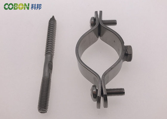 M8 - M10 Stainless Steel Pipe Clamps Mounting Bracket L Type Din Standard