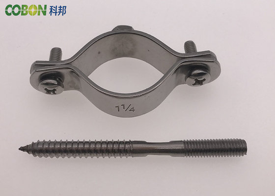 M8 - M10 Stainless Steel Pipe Clamps Mounting Bracket L Type Din Standard