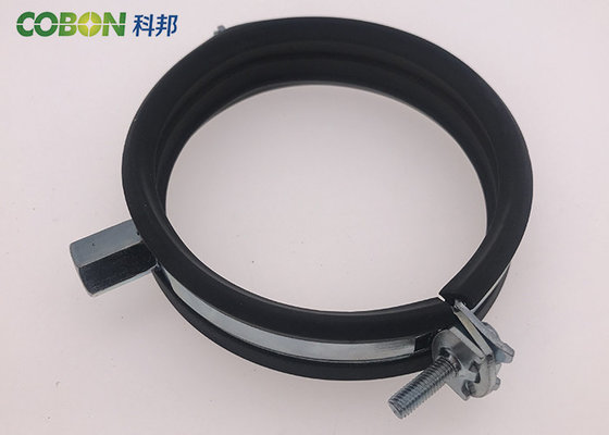 M8 +10 Nut Rubber Pipe Clips Corrosion Resistance With Plain / Zinc Plated Finish