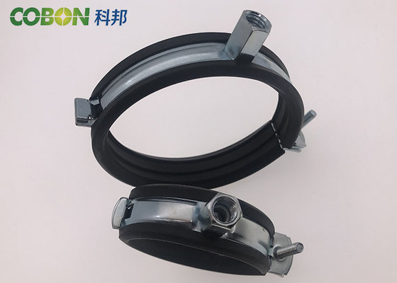 M8 +10 Nut Rubber Pipe Clips Corrosion Resistance With Plain / Zinc Plated Finish
