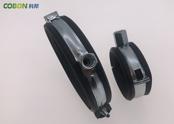 Fastener Rubber Pipe Clips , Hex Nuts Pipe Holder Clamp For Waste Water Pipes