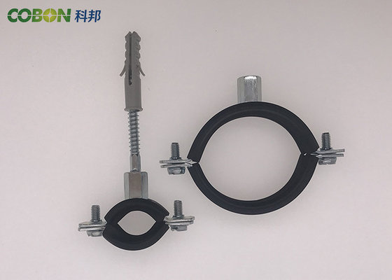 Cast Iron Pipe Round Pipe Clamps Gi Pipe Clamp With M8 M10 Combi Nut And Rubber And Bolt