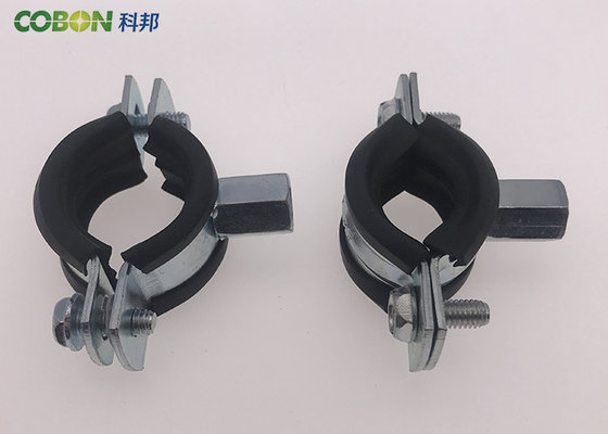 Cast Iron Pipe Clamps Polishing Zinc Plating Steel Pipe Clamps M8+10 Nut ISO9001