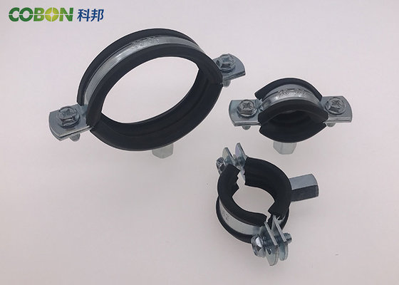 Cast Iron Pipe Clamps Polishing Zinc Plating Steel Pipe Clamps M8+10 Nut ISO9001