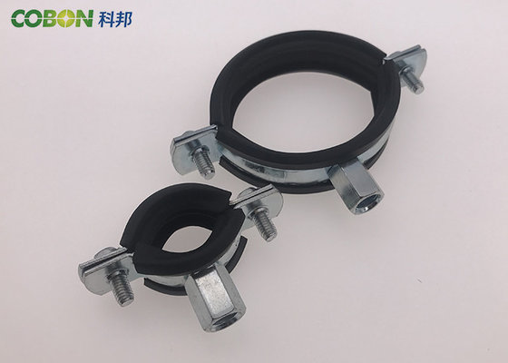 Round Steel Split Heavy Duty Clamps Zinc Color Plated Metal Pipe Clamps