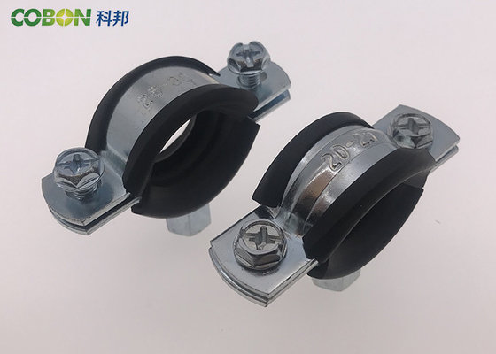 Zinc Galvanized Rubber Lined Cast Iron Pipe Clamps For Pvc Pipe Standard