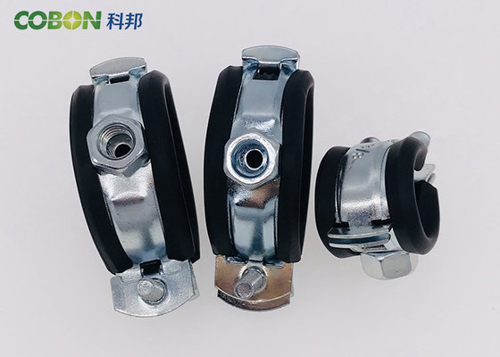 Professional Hinged Pipe Clamp Mounting Bracket Metal Clamp With Rubber