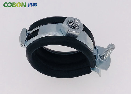 Heating M8 Rubber Insulated Metal Clamps Electro Zinc Plated With Single Ring