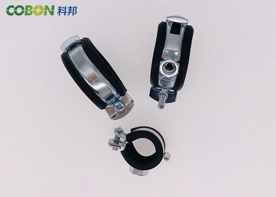 Water Tube Coupling Rubber Lined Pipe Clamps Carben Steel Material