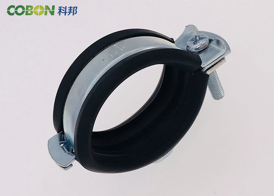 High Temp Rubber Lined Pipe Clip Standard Pipe Clamp With Rubber Lining