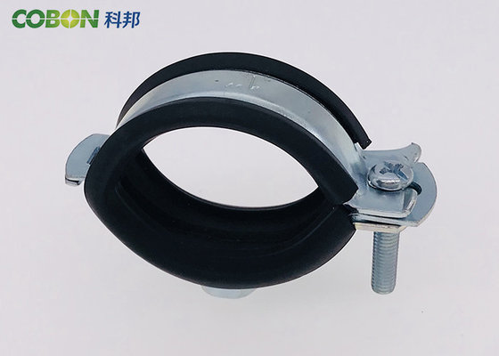 Oem Odm Rubber Lined Pipe Clamps Thickness 1.2mm Carbon Steel Material
