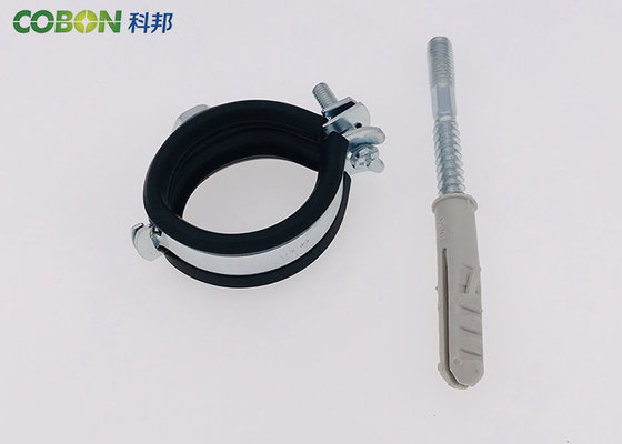 Vertical Split Rubber Coated Pipe Clamps Wall Mount M6 ISO9001 Certification