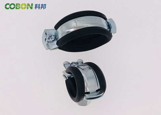 Large Diameter Rubber Lined Pipe Clips Suspension Clamp With M8 Welded Nut