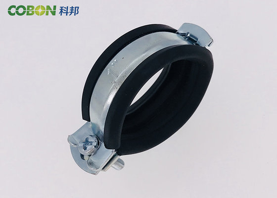 Welding Rubber Coated Pipe Clamps One Screw Fixing With Multicolor Pleated
