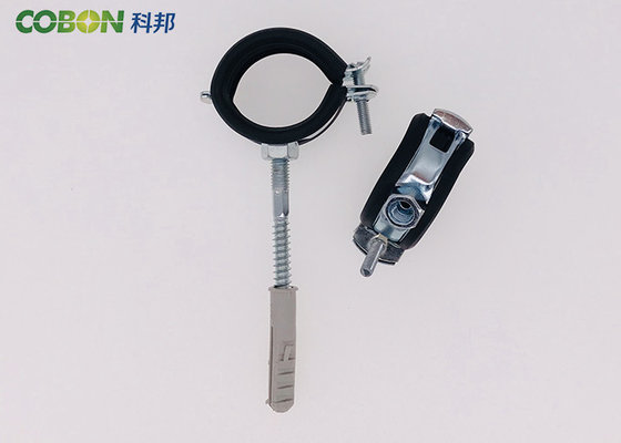 Welding Rubber Coated Pipe Clamps One Screw Fixing With Multicolor Pleated