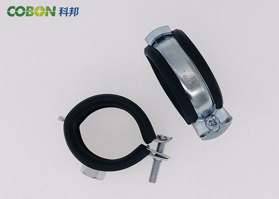 Epdm Rubber Clamps For Pipes , One Screw Fixing Pipe Clamp With Rubber Lining