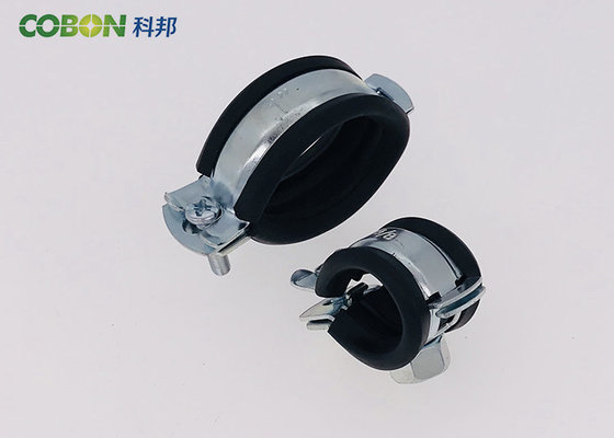 Epdm Rubber Clamps For Pipes , One Screw Fixing Pipe Clamp With Rubber Lining