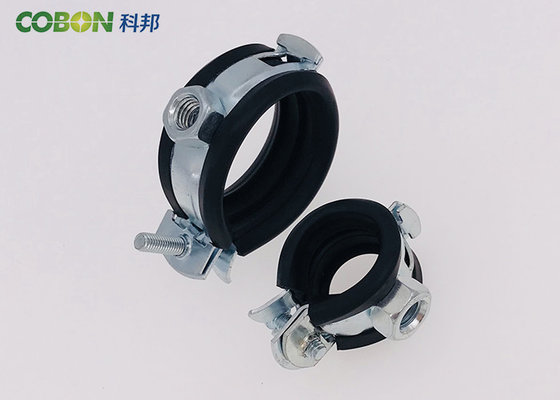 Iron Sheet Material Rubber Lined Pipe Clamps Customized Rubber Tube Clamps