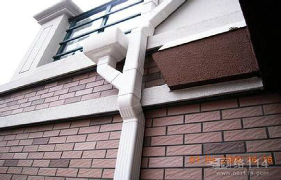 K Type AES Resin Roof Rain Gutter Dark Brown For Roofing Water Carrying for sale