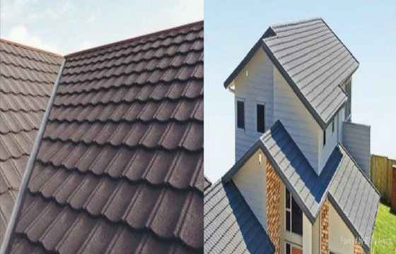 China Aluminum - Zinc Coating Stone Chip Coated Steel Roof Tiles Durable distributor