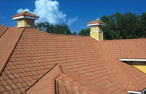 China High Performance Wave / Double Roman Roofing Tiles For Decoration distributor