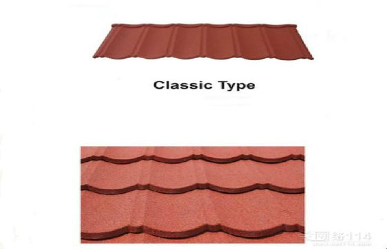 China 7 Wave Circular Stone Coated Steel Roof Tiles For Slop Roofing distributor