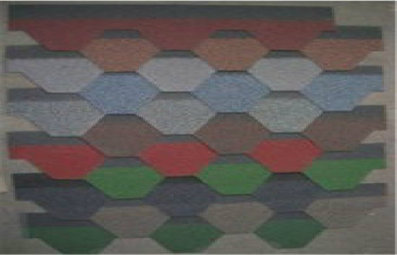 China Hexagonal bitumen 3 Tab Roofing Shingles Recycled Asphalt Shingles distributor