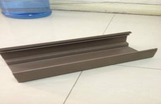 China Square 7 Inch Aluminum Rain Gutters Downspout / House Rain Guard Gutters distributor