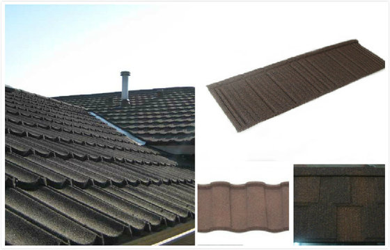 China Ocean Blue Commercial Stone Coated Steel Roofing Tiles Wear Resistant distributor