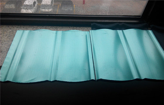 China  Waterproof Green Back Stone Coated Metal Roofing Tile  For Decoration distributor