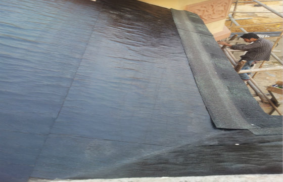 China SBS Elastomeric Waterproofing Membrane Double Side Self-Viscous With PET Black Cover distributor