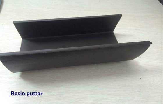 China 6 Inch Resin Roof Rain Gutter 1.4mm Dark / Reddish Brown ,  K Type distributor