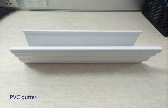 China White K-style PVC Rain Gutter 5.2inch / 7inch for Roofing Draining distributor