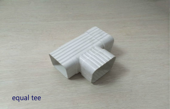 China Durable Rectangular Rainwater Drainage System , White Roofing Rain Gutters distributor