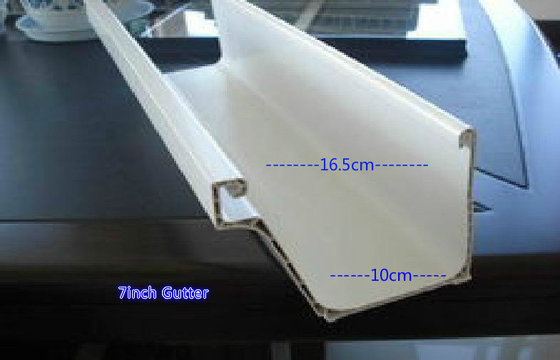 China White 7 Inch PVC Rain Gutter Downspout Extension Home Rain Gutters distributor