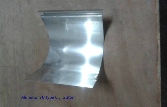 China Colored 6 Inch Metal / Aluminium Rain Gutters Half Round Lightweight distributor
