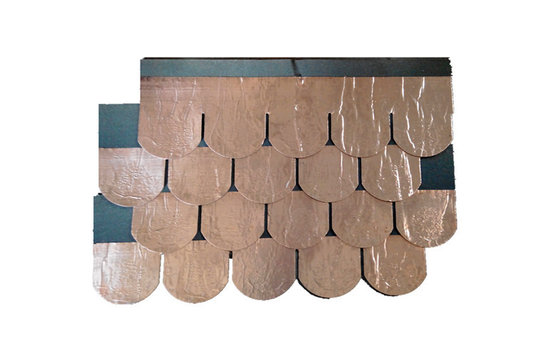 China Fish-Scale Copper Asphalt Roofing Shingles For Roof Decoration distributor